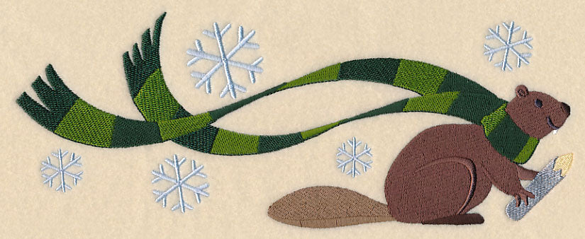Wrapped Up in Winter Beaver – Embroidery Library