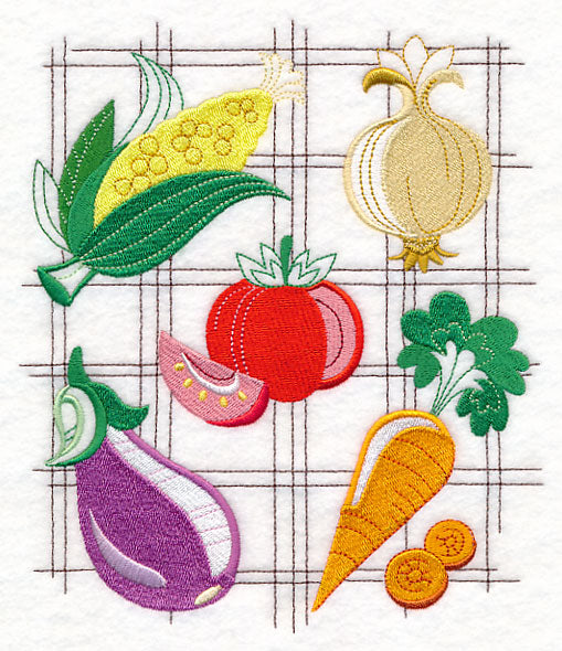 Blueprint Produce Collage – Embroidery Library