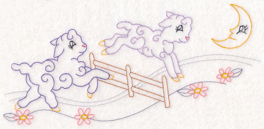Counting Sheep Border (Vintage) – Embroidery Library