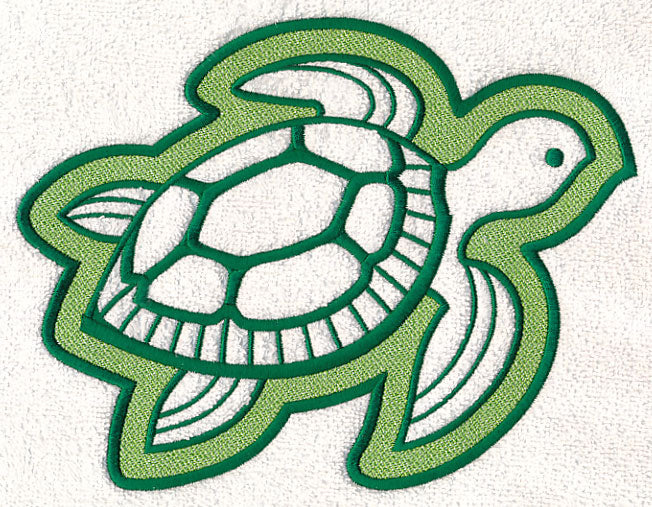Sea Turtle (Embossed) – Embroidery Library