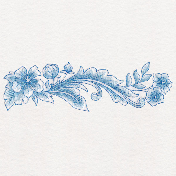 Delft Blue Safari - Border – Embroidery Library