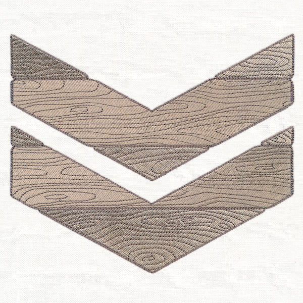Rustic Decor - Wooden Chevron – Embroidery Library