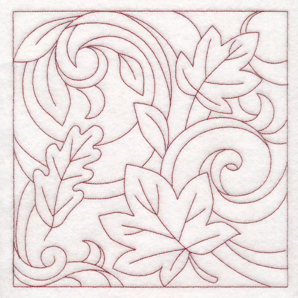 Autumn Quilting Leaves 1 (Double Run) – Embroidery Library