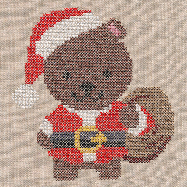 Santa Bear (Cross Stitch) – Embroidery Library