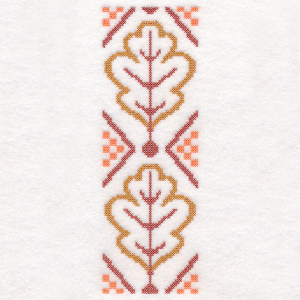 Oak Leaves Border (Cross Stitch) – Embroidery Library