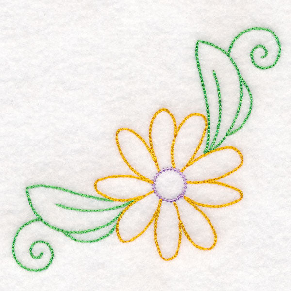 Bright Daisy Corner (Vintage) – Embroidery Library