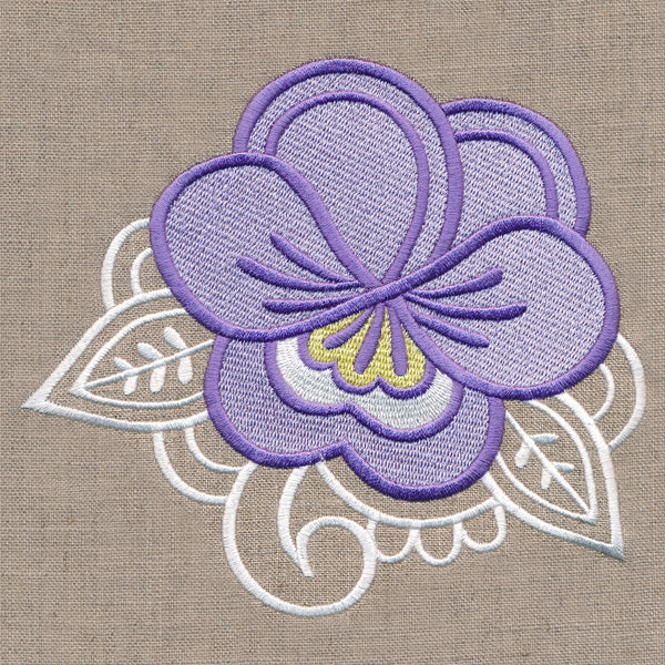 Pretty Pansy Accent – Embroidery Library