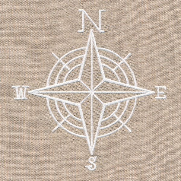 Rustic Compass Rose Accent – Embroidery Library