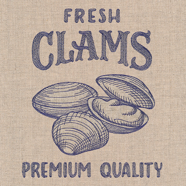 Seafood Market - Fresh Clams Premium Quality – Embroidery Library