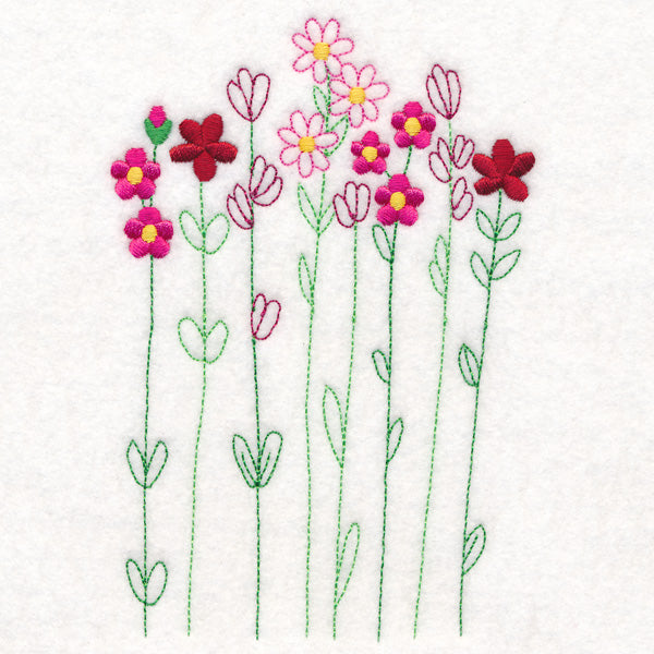 Blossoming Wildflower Stems – Embroidery Library