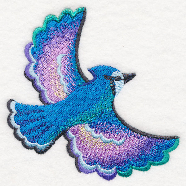 Rainbow Blue Jay – Embroidery Library