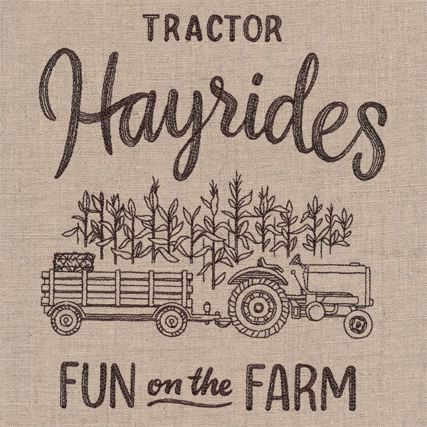 Autumn Market - Tractor Hayrides – Embroidery Library