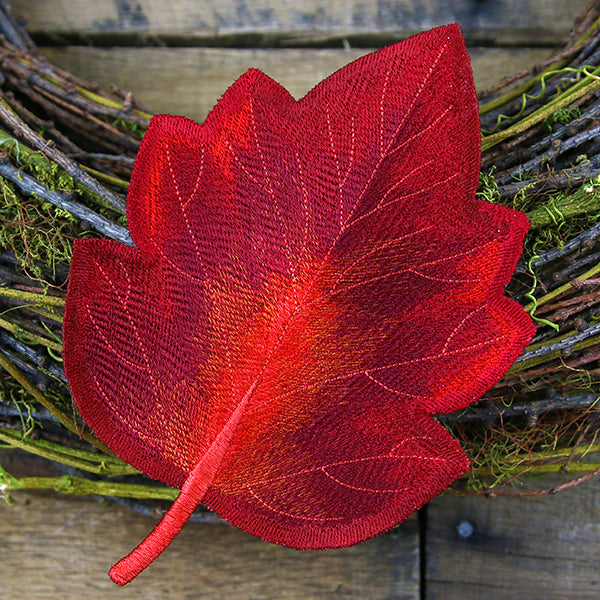 Autumn Hawthorn Leaf (In-the-Hoop) – Embroidery Library