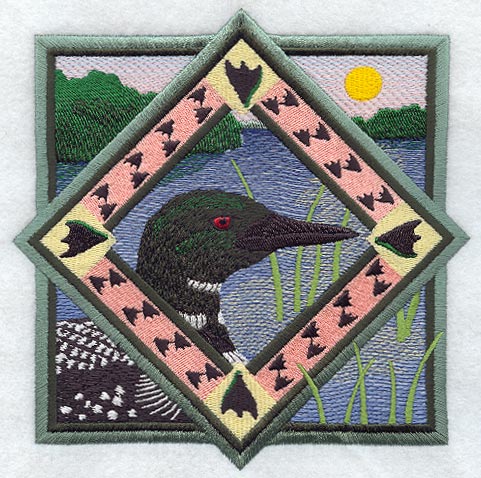 Loon Track Portrait – Embroidery Library