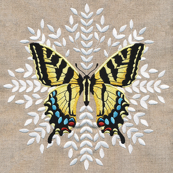 Tiger Swallowtail Butterfly Medallion – Embroidery Library