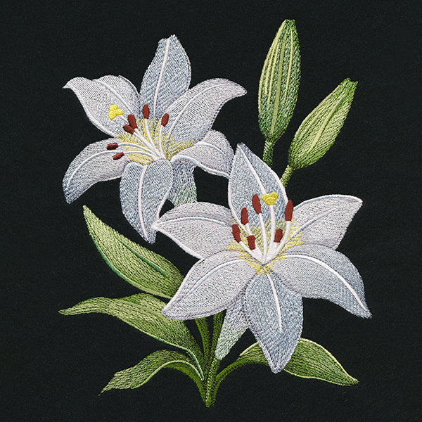 Easter Lily Blooms – Embroidery Library