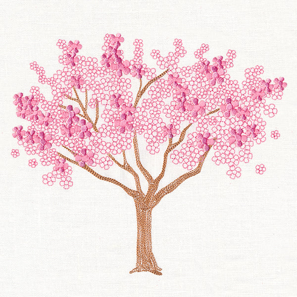 Delicate Cherry Tree – Embroidery Library