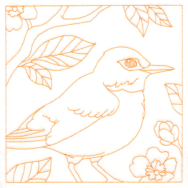 Backyard Birds Quilting - Robin (Double Run) – Embroidery Library