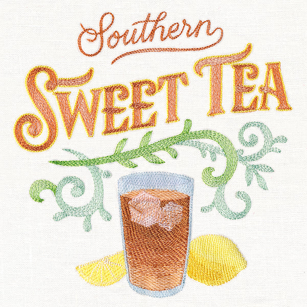 Southern Sweet Tea Market Sign – Embroidery Library