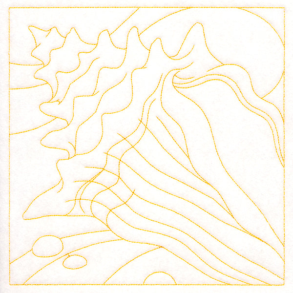 Ocean Treasures Quilting - Conch Shell (Double Run) – Embroidery Library