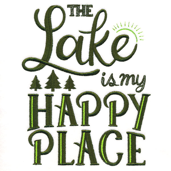 The Lake Is My Happy Place – Embroidery Library