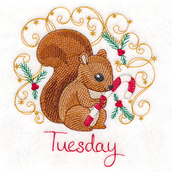 Christmas Squirrel on Tuesday – Embroidery Library