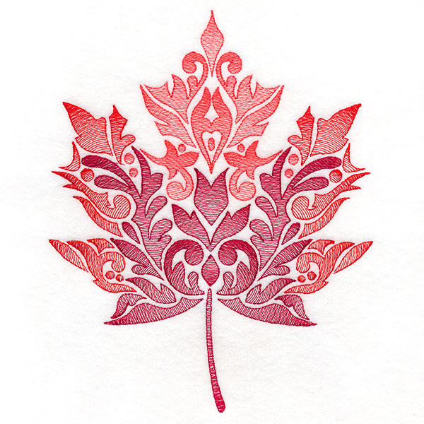 Fanciful Fall Maple Leaf – Embroidery Library
