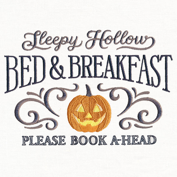 Spooky Sign - Sleepy Hollow B&B – Embroidery Library