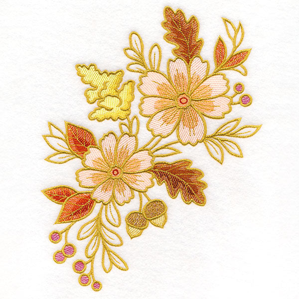Bouquet of Dazzling Fall Blooms – Embroidery Library