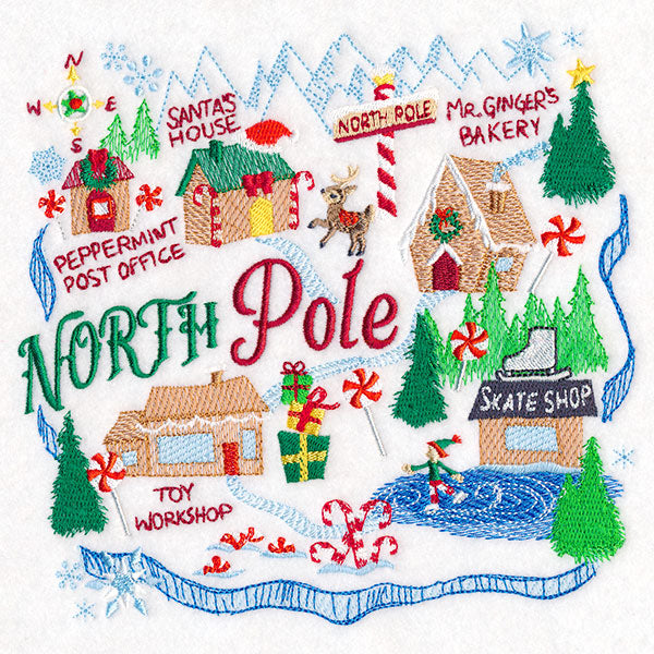 North Pole Village Map – Embroidery Library