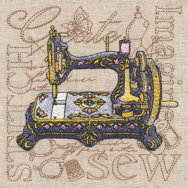 Antique Sewing Machine Medley – Embroidery Library