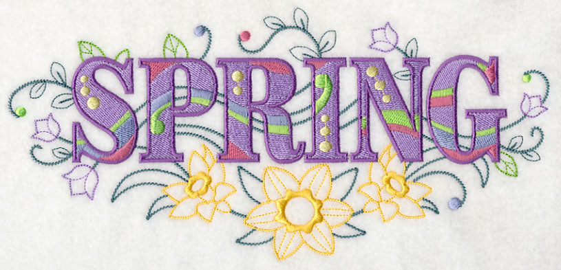 Spring with Vintage Flower Fade – Embroidery Library