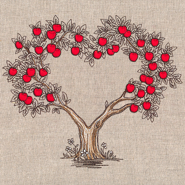 The Way to My Heart Apple Tree – Embroidery Library
