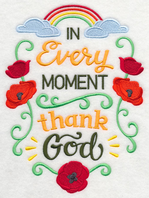 In Every Moment Thank God – Embroidery Library