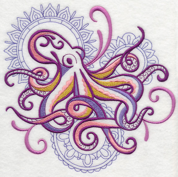 Octopus with Mehndi Echo – Embroidery Library