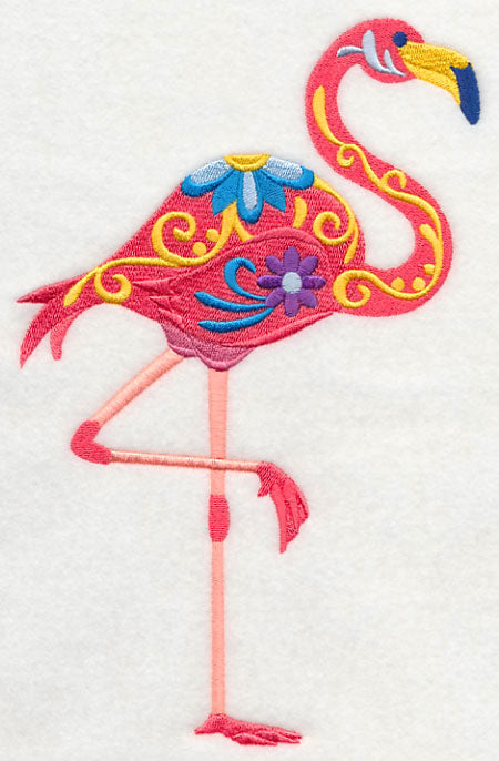 Flower Power Flamingo – Embroidery Library