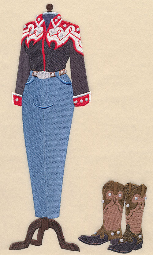 Western Rodeo Dress Form - Hers – Embroidery Library