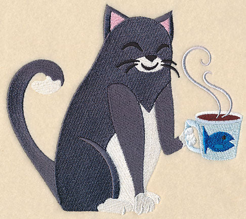 Coffee Shop Cat – Embroidery Library
