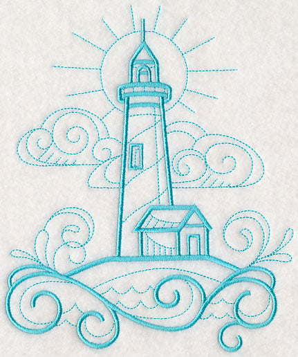 Doodle Lighthouse – Embroidery Library