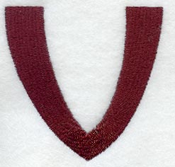 Columbo Letter V (3 Inch) – Embroidery Library