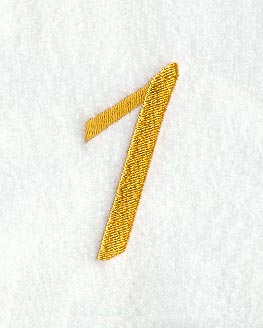 Curly Script Number 1 (3 Inch) – Embroidery Library