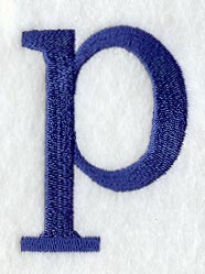 Schoolbook Lower Case Letter p (3 Inch) – Embroidery Library