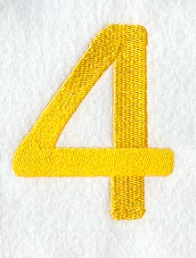 Impress Number 4 (3 Inch) – Embroidery Library