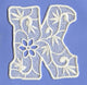 Floral Lace Letter K (Lace) – Embroidery Library