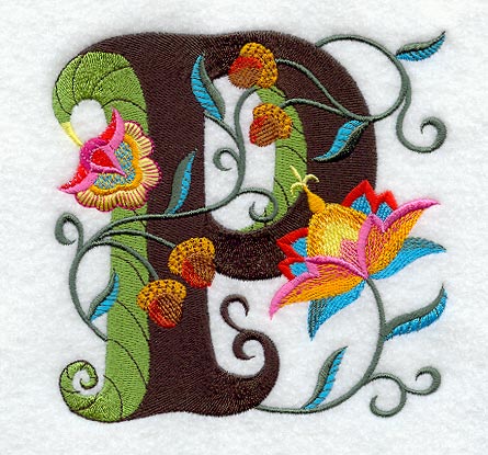 Jacobean Letter P (5 Inch) – Embroidery Library