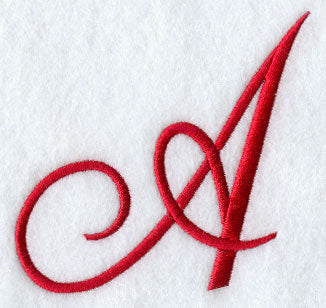 Monogram Script Letter A - 4 Inch – Embroidery Library