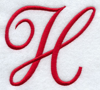 Monogram Script Letter H - 4 Inch – Embroidery Library