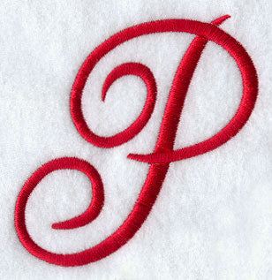 Monogram Script Letter P - 4 Inch – Embroidery Library