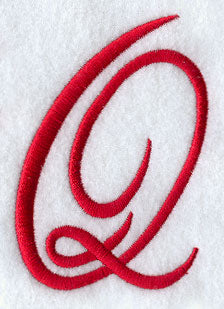 Monogram Script Letter Q - 4 Inch – Embroidery Library