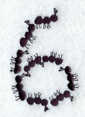 Ant Number 6 (3 inch) – Embroidery Library